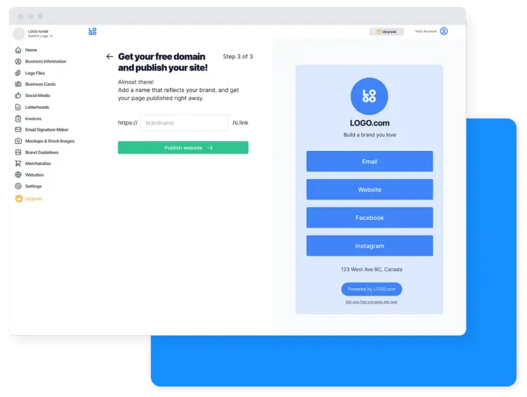 Feature Release: Launch A One-Page Site In Minutes On LOGO.com